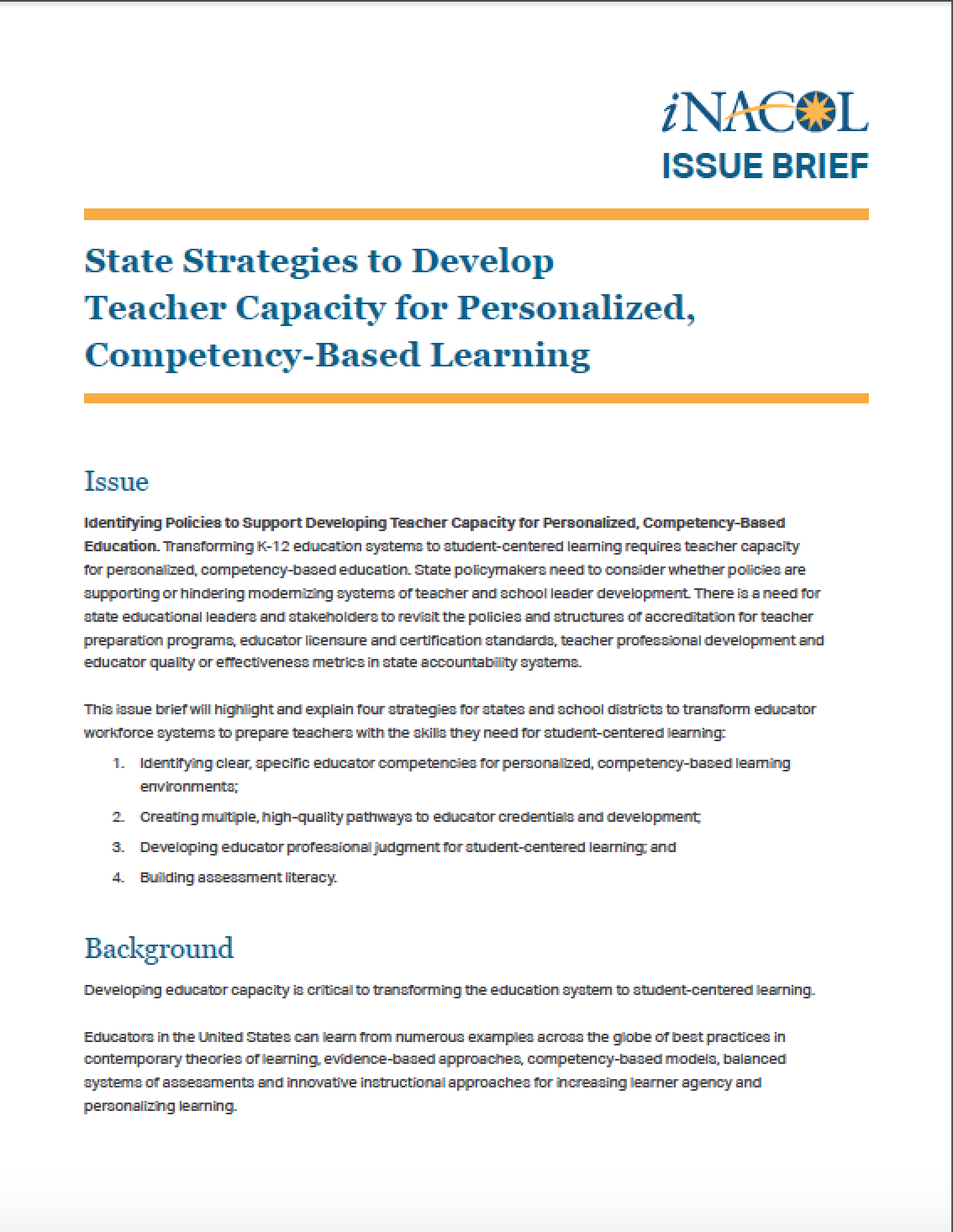 State Strategies to Develop Teacher Capacity for Personalized ...