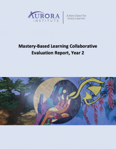 Mastery-Based Learning Collaborative Evaluation Report, Year 2 - Aurora Institute